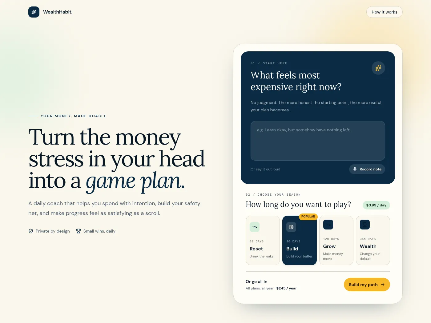 WealthHabit Coach