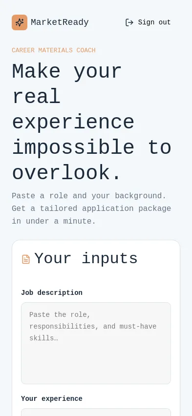 MarketReady AI Model