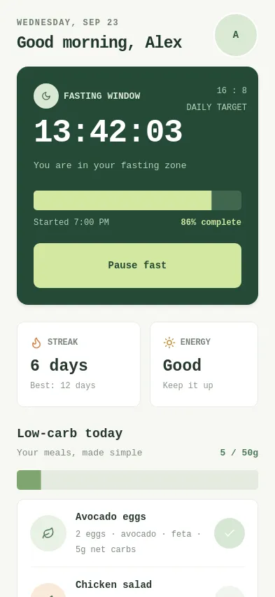 FastLow Carb Coach