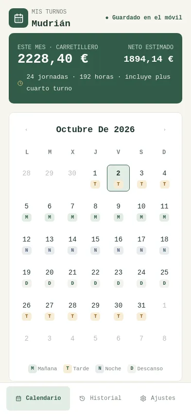Mis Turnos Mudrián