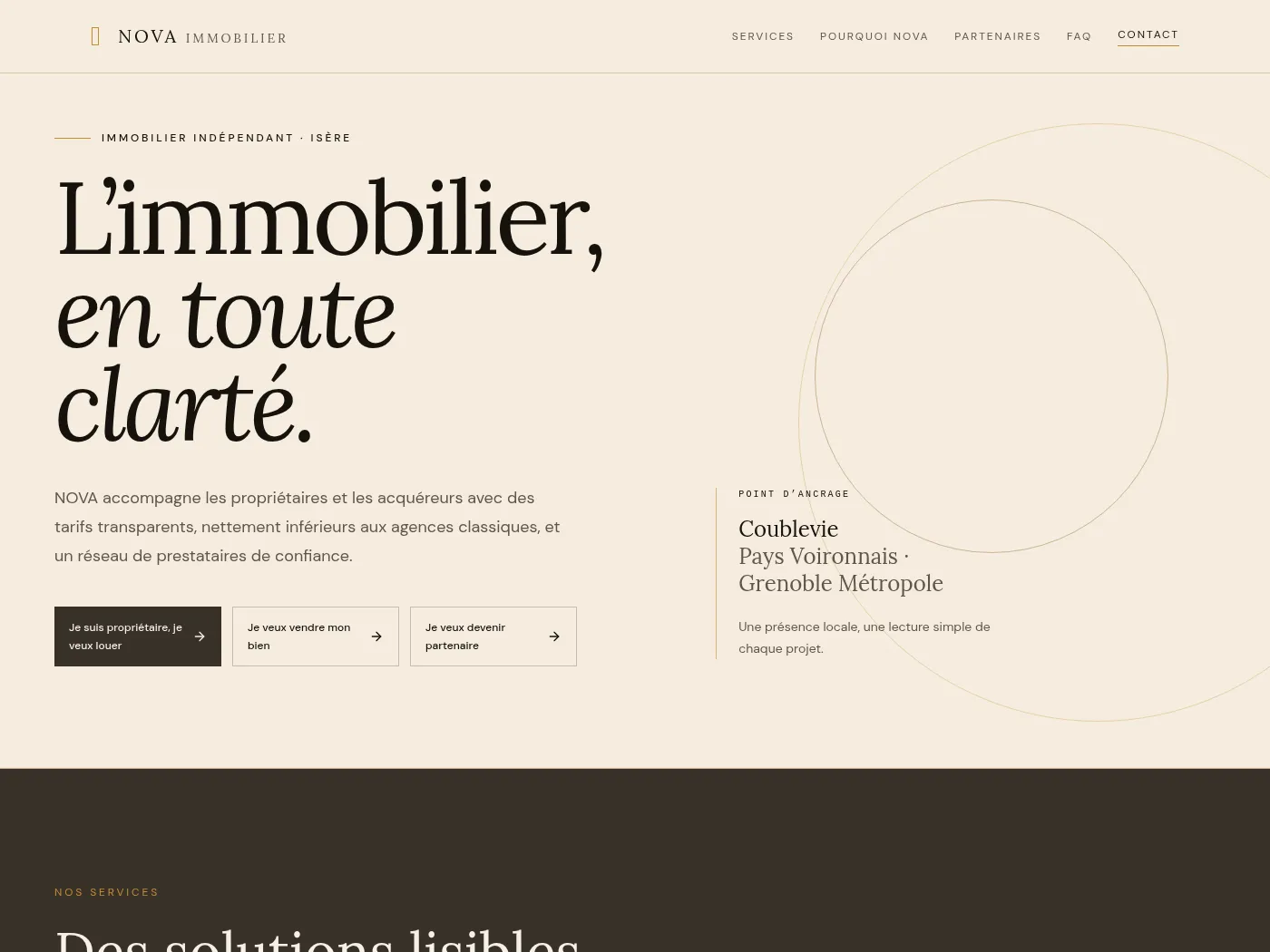 NOVA Immobilier Vitrine
