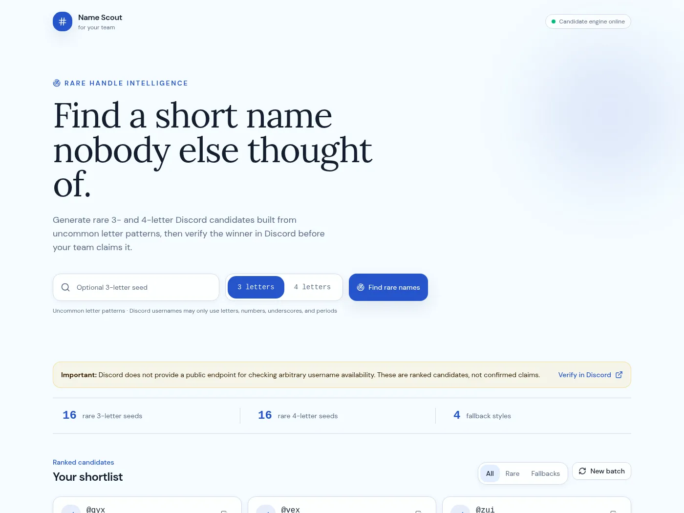 Username Finder for Discord