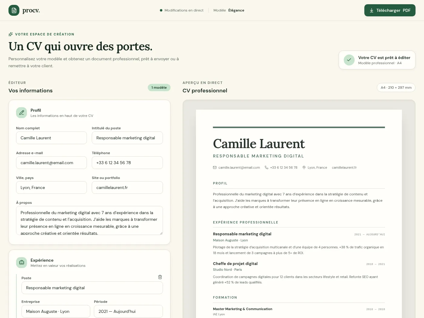 ProCV Generator
