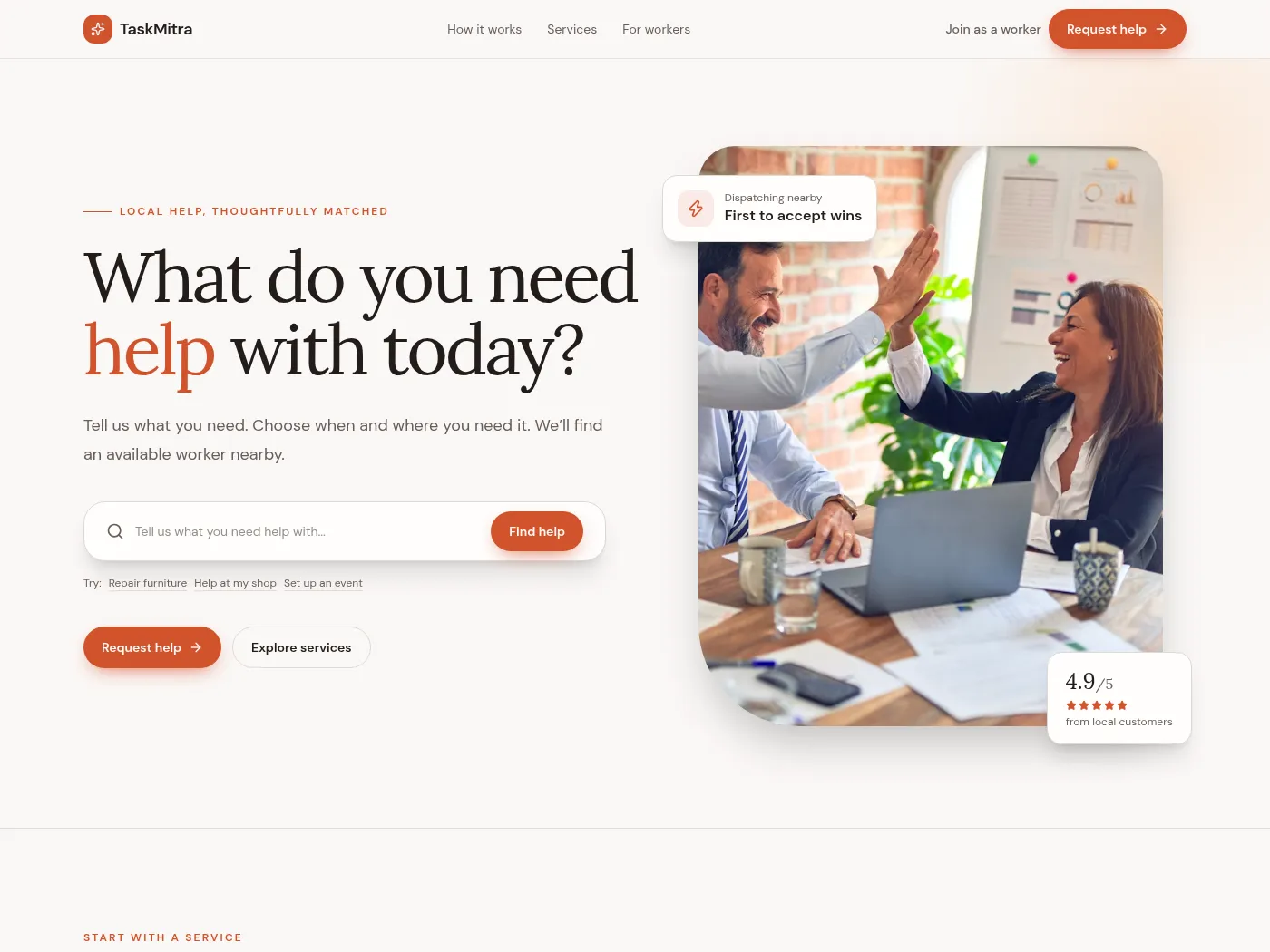 TaskMitra On-Demand Platform