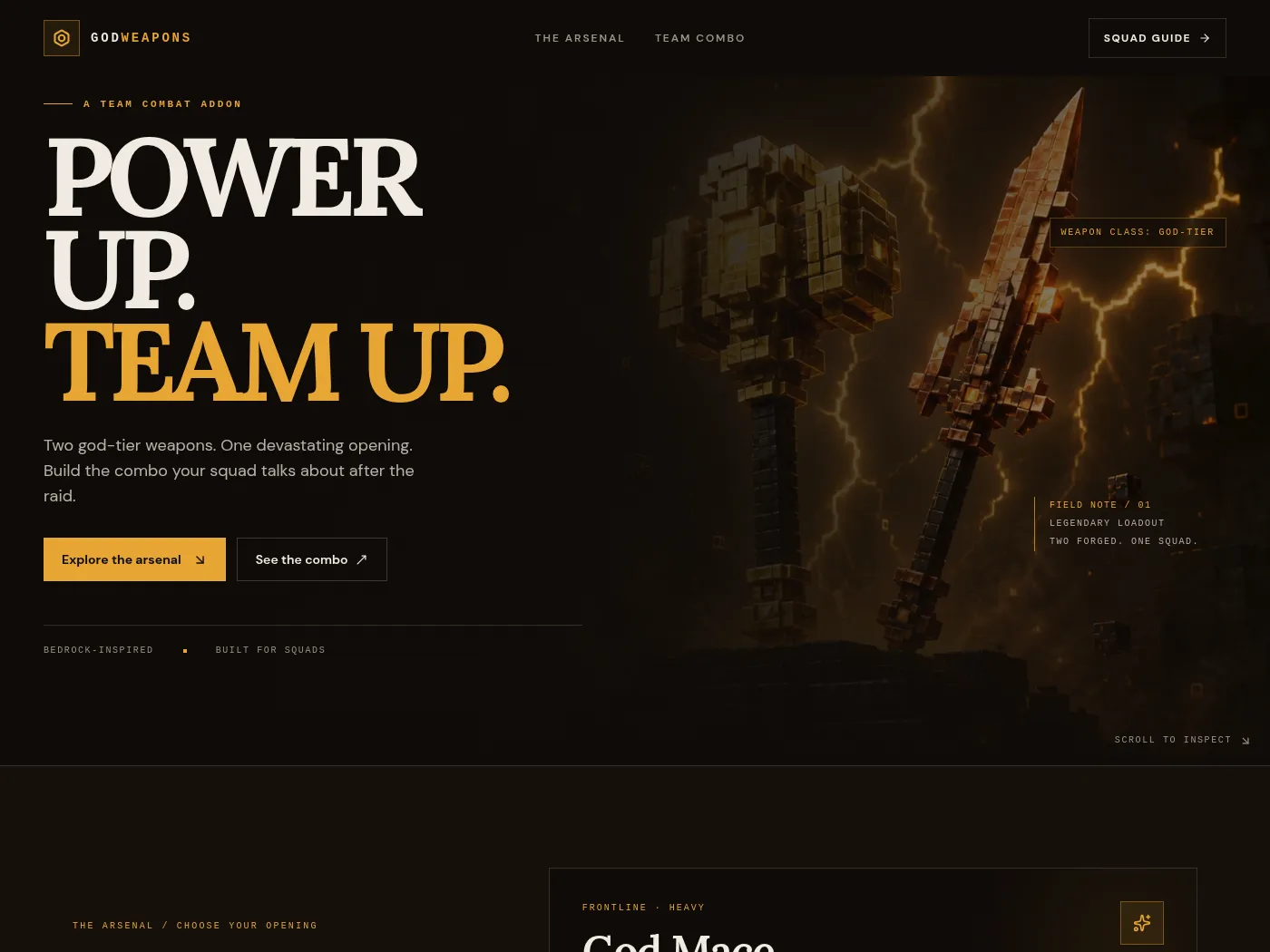 God Weapons Minecraft Addon