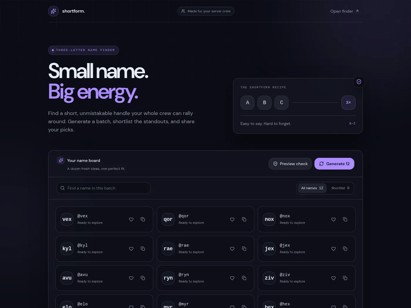 Discord Name Finder