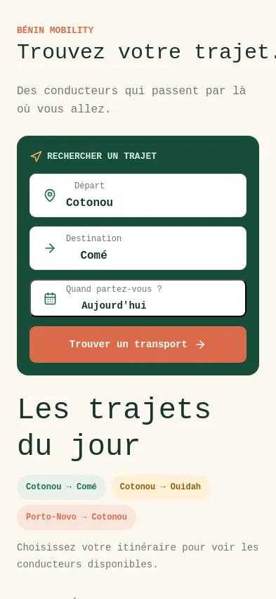 Bénin Mobility Connect