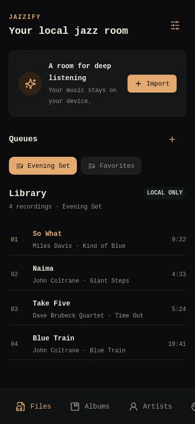 Jazzify Mobile