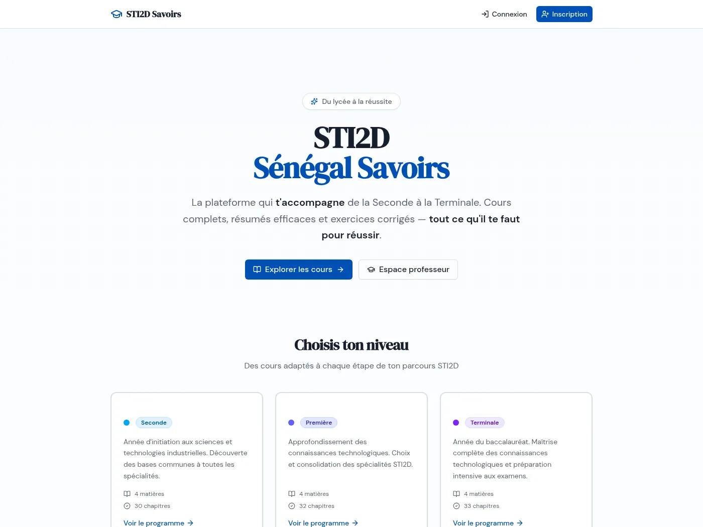 STI2D Sénégal Savoirs
