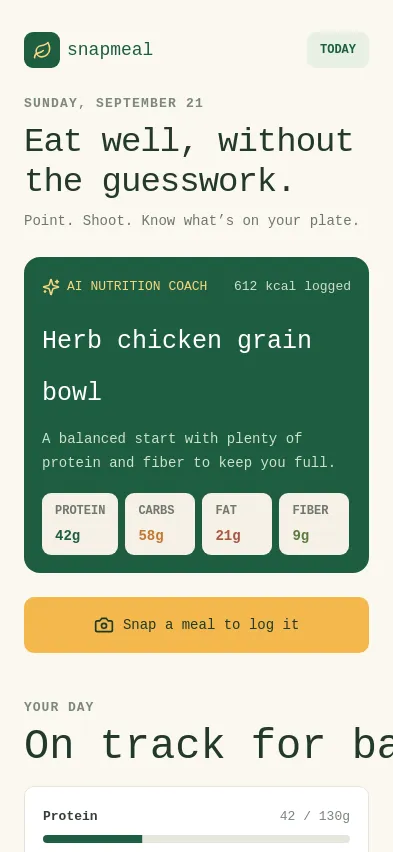 SnapMeal AI Tracker