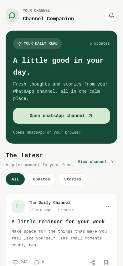 WhatsApp Channel Companion