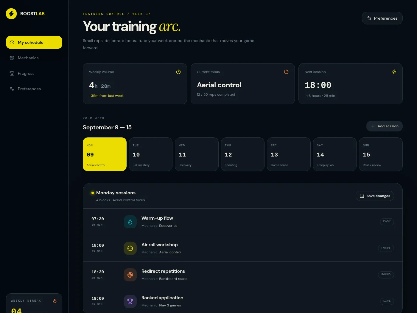 Rocket League Trainer Scheduler