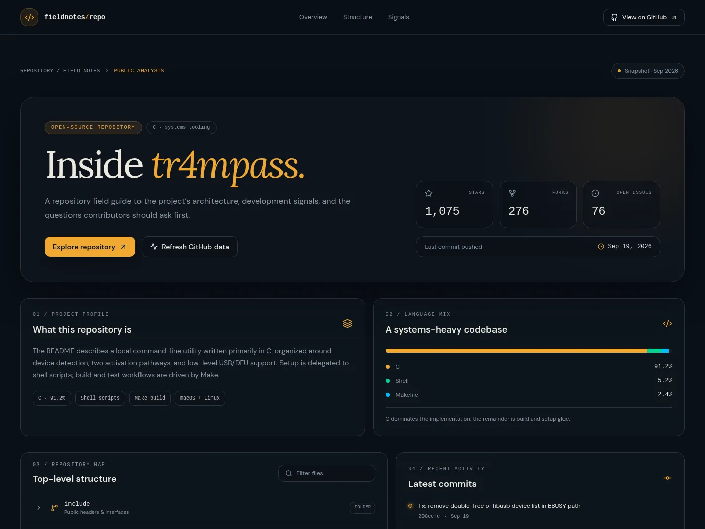 Tr4mpass Analyzer