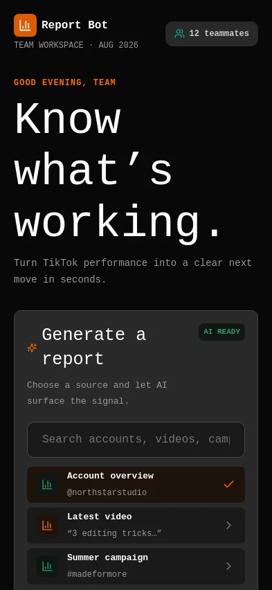 TikTok Report Bot