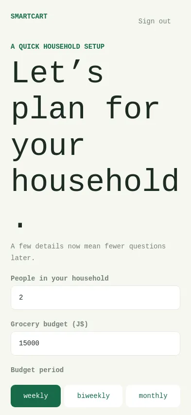 SmartCart Grocery Planner