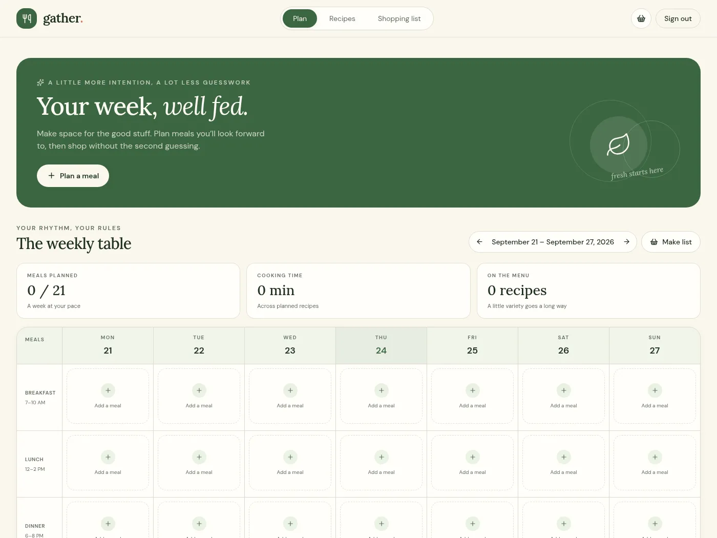 Smart Meal Planner