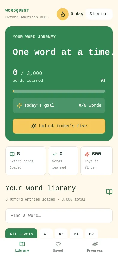 WordQuest English 3000