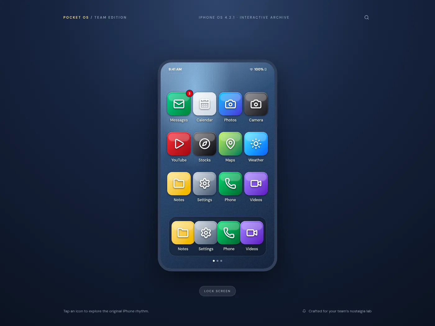 Retro iOS Web Experience