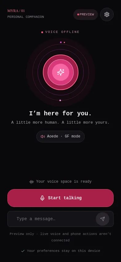MYRA AI Voice Assistant