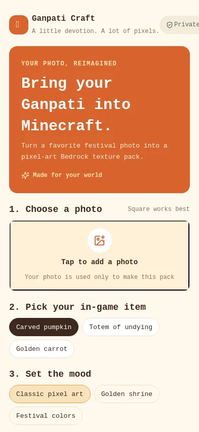 Ganpati AI Minecraft Maker