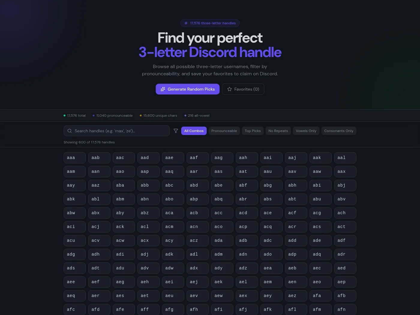 Discord Handle Finder
