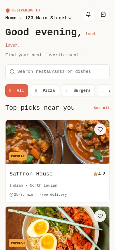 QuickEats Delivery App