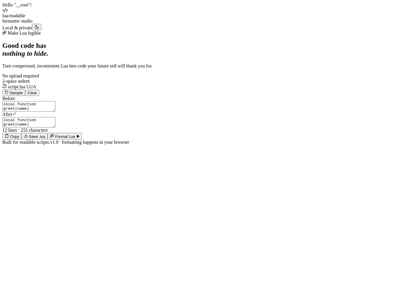 Lua Readability Enhancer