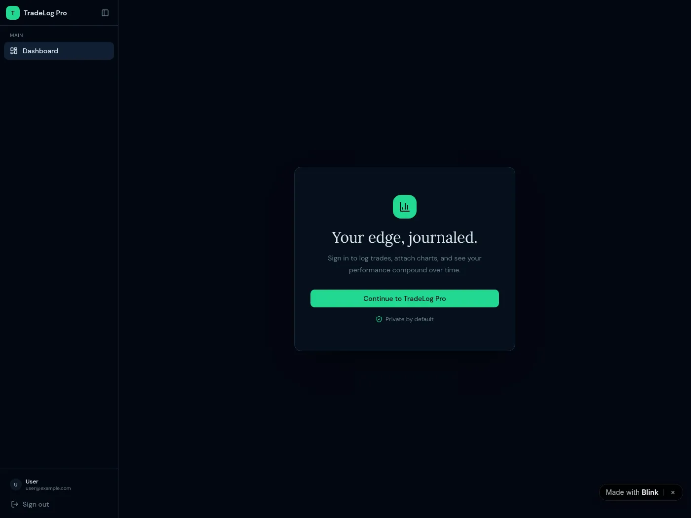 TradeLog Pro Journal
