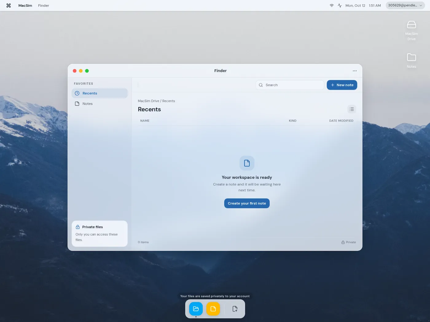 MacSim Browser OS