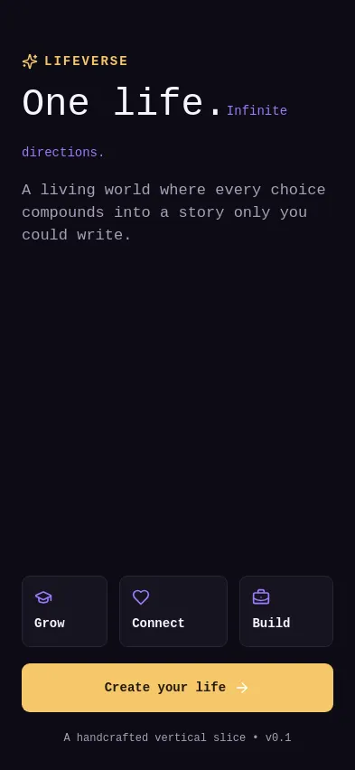 LIFEVERSE Sim Adventure