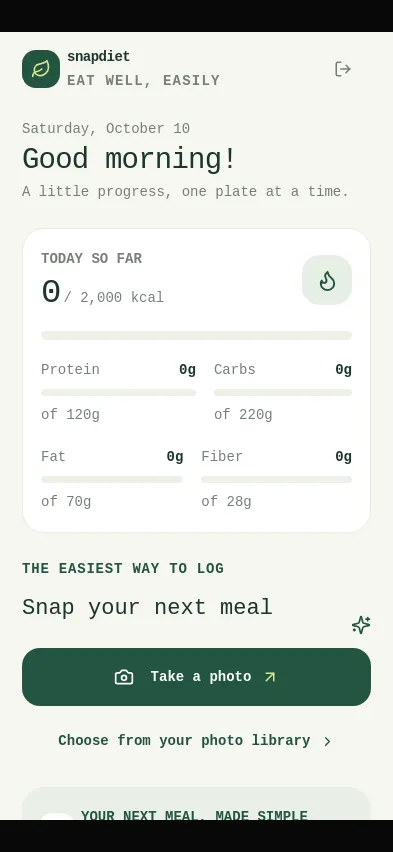 SnapDiet AI Tracker
