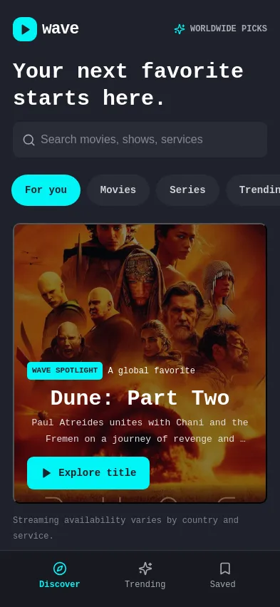 Wave Streaming Hub