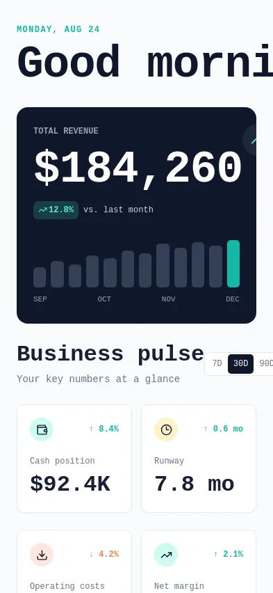 CAP Dashboard Mobile