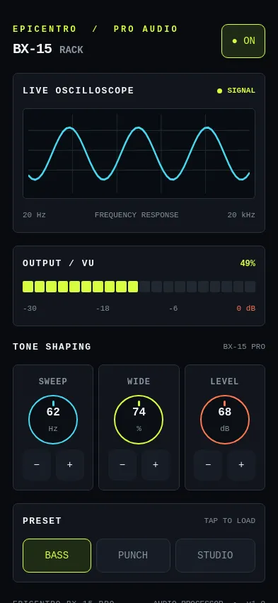 Epicentro BX-15 Android Rack