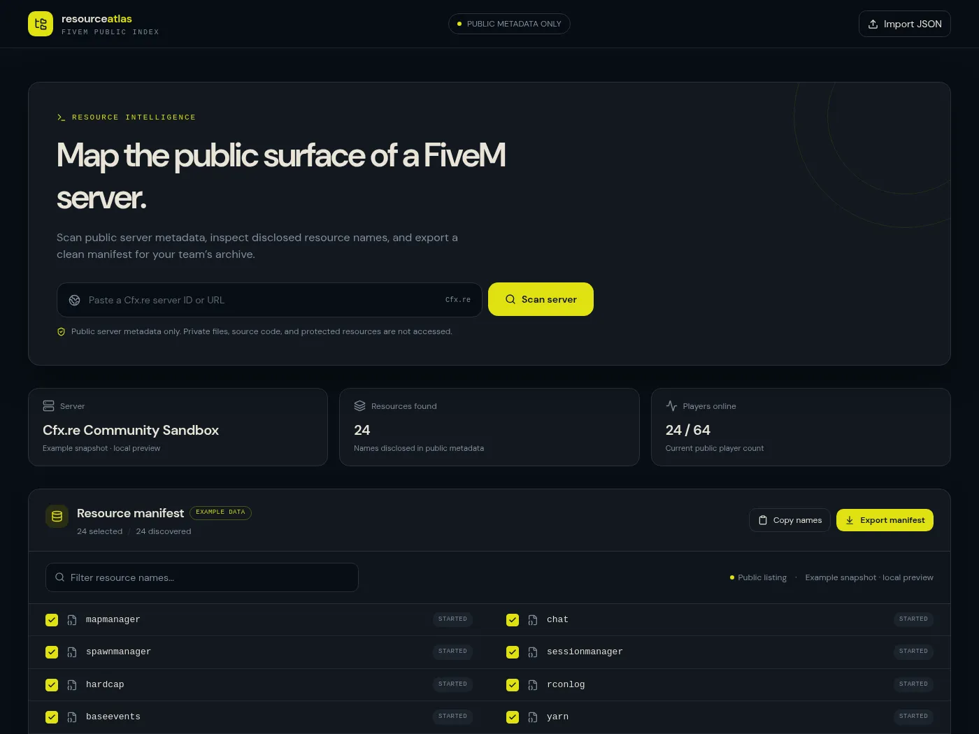 FiveM Server Resource Scanner