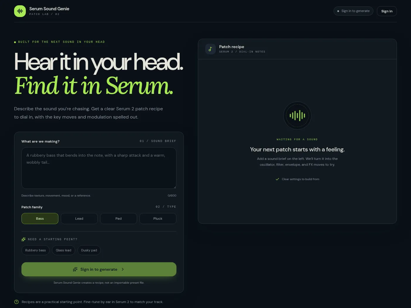 Serum Sound Genie
