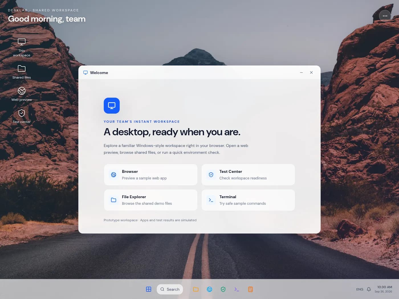 Virtual Windows Workspace