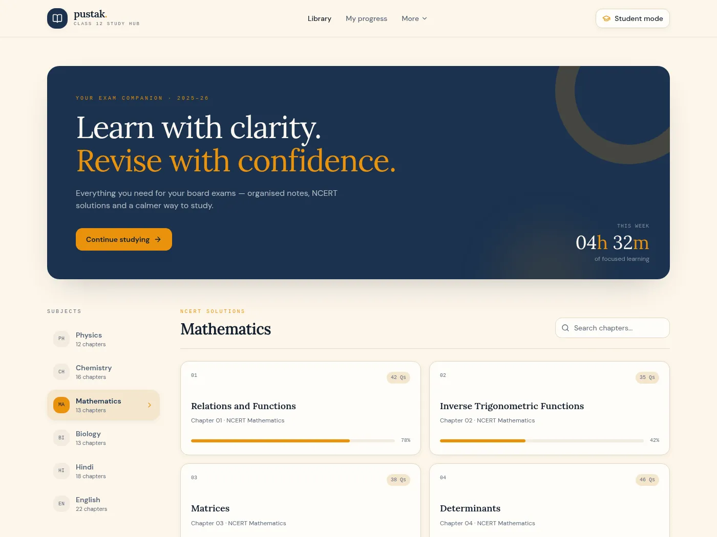 Class 12 Study Hub