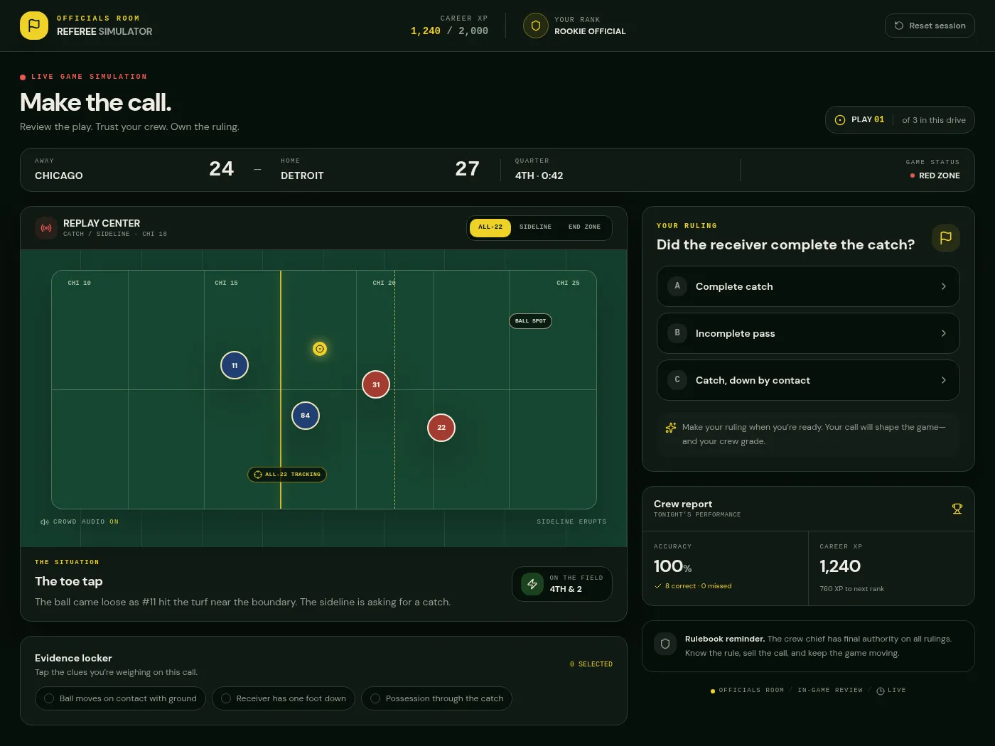 Referee Simulator