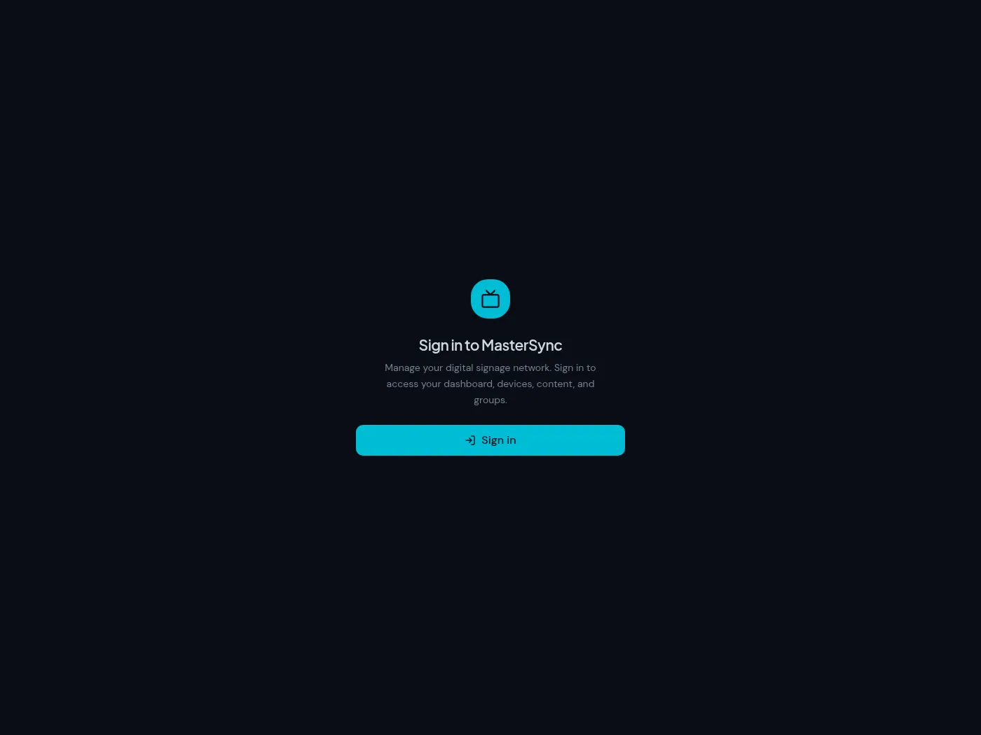 MasterSync TV Manager