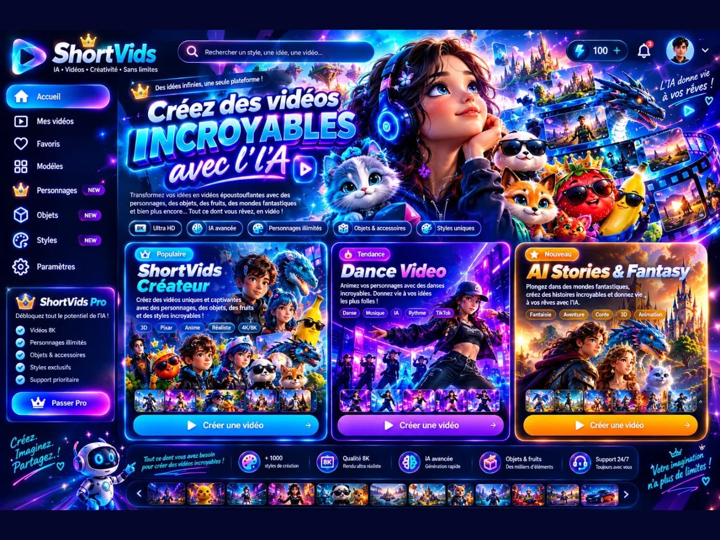 ShortVids Web Replica