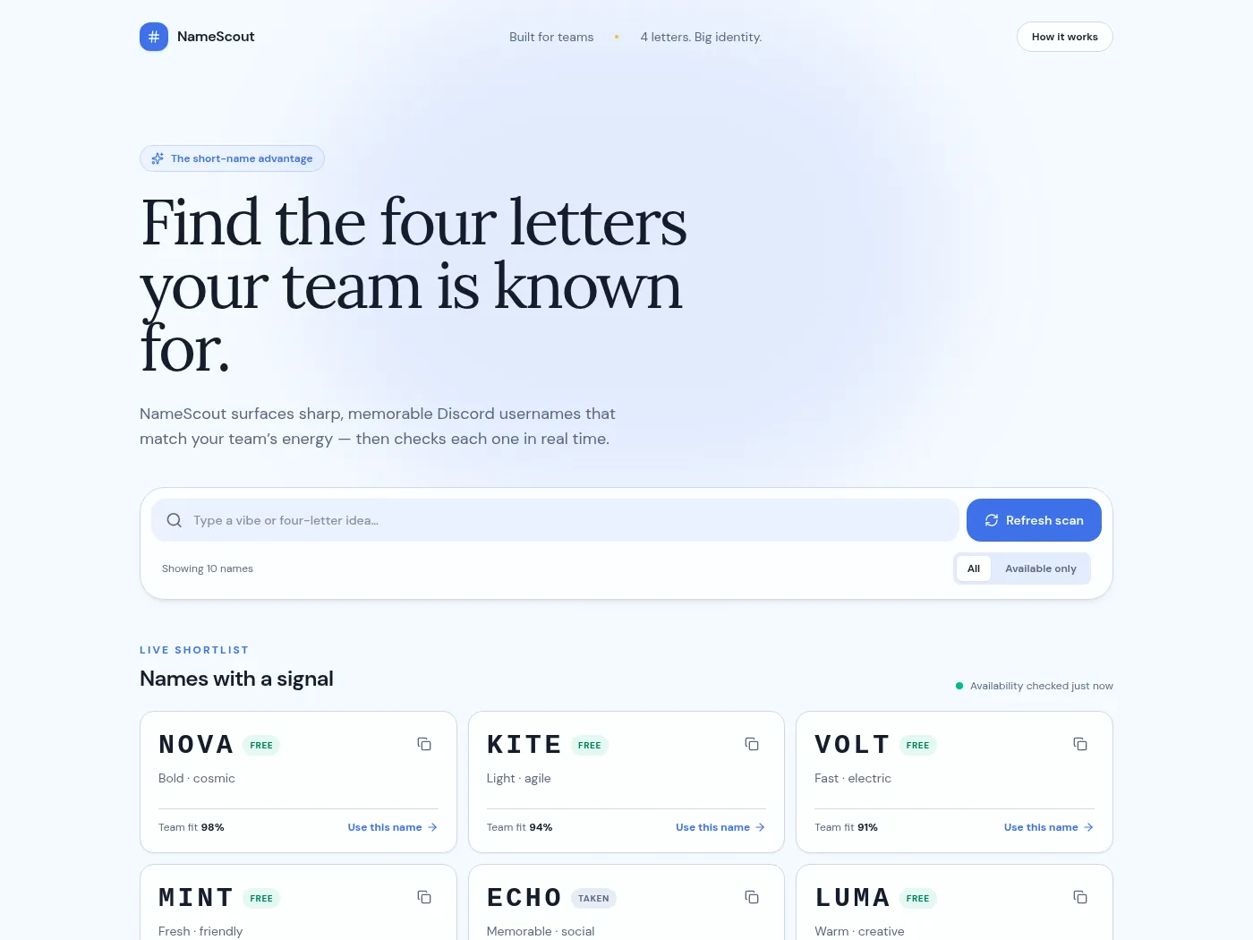 Discord Name Finder