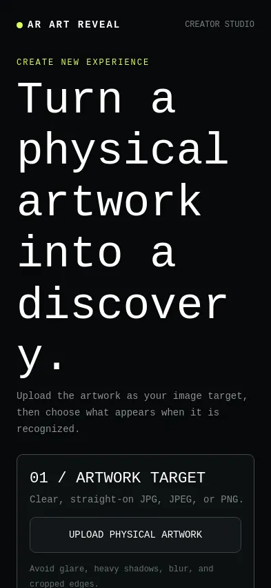 AR Art Reveal Platform