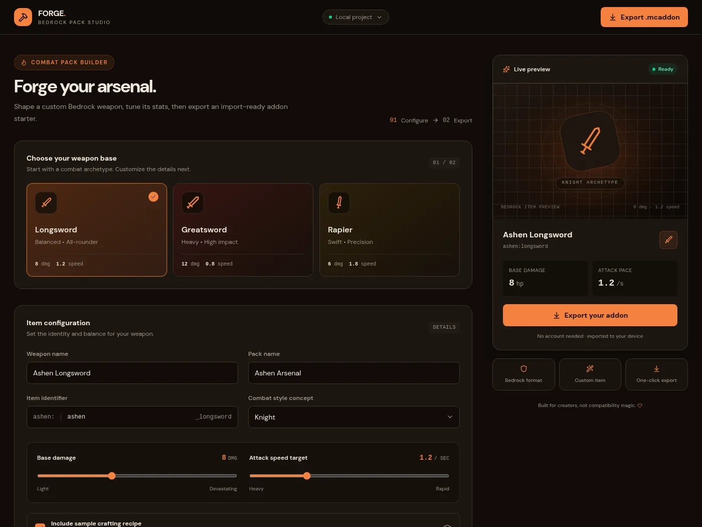 Bedrock Addon Manager