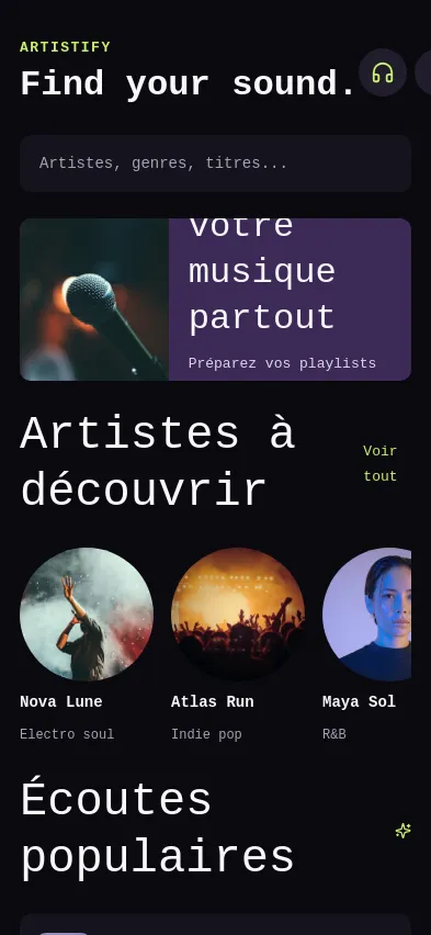 Artistify Music App