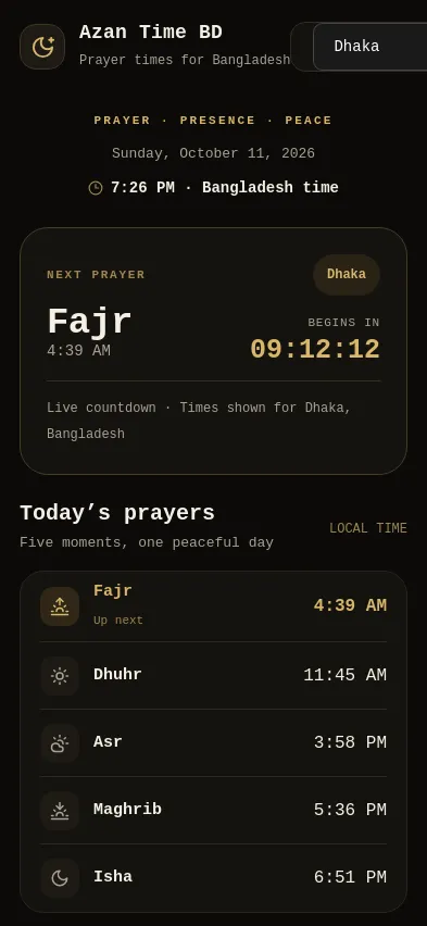 Azan Time BD