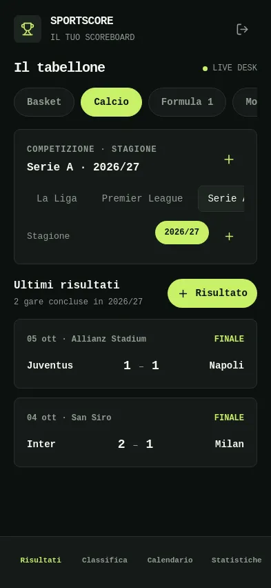 SportScore App