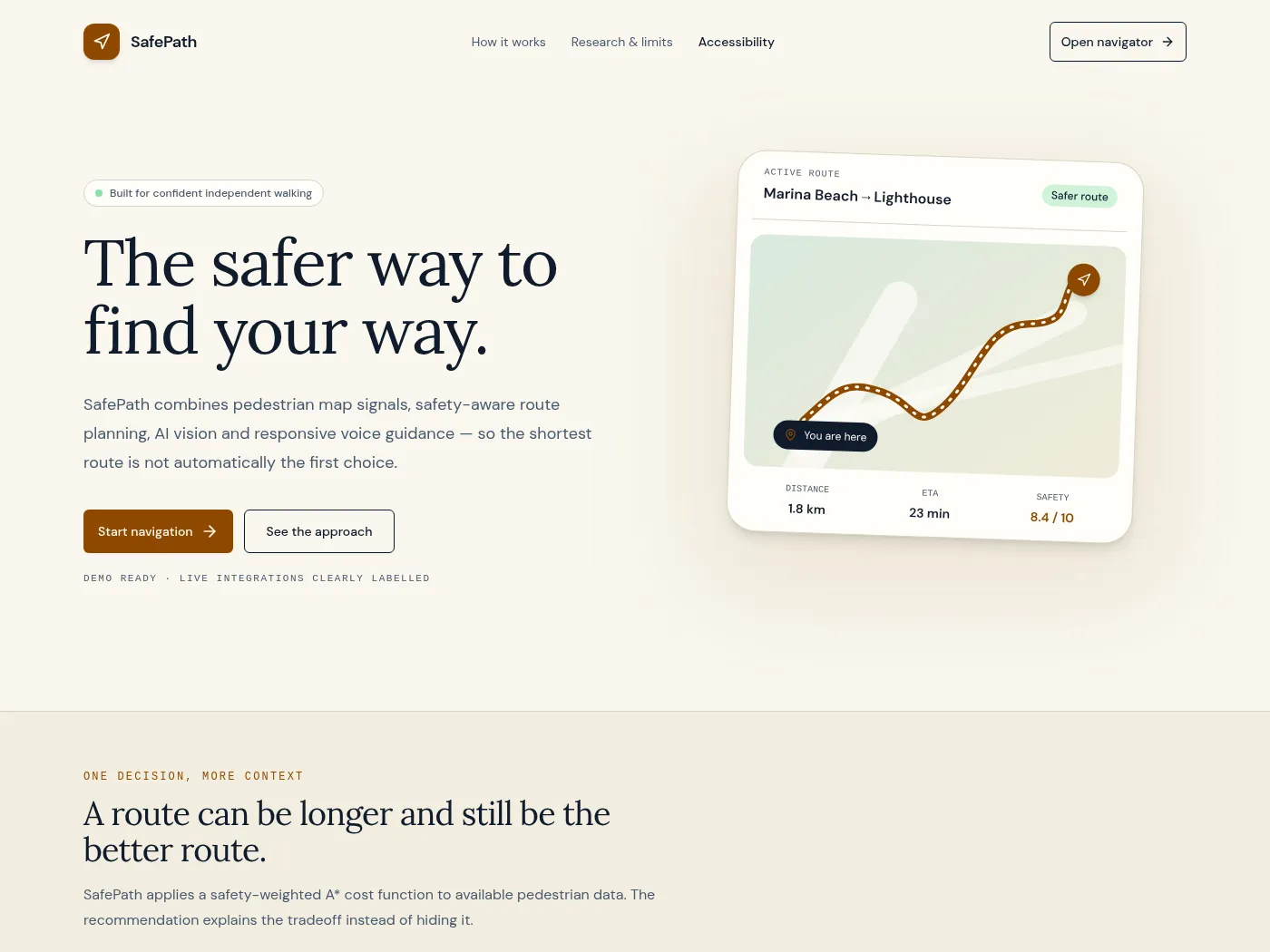 SafePath AI Navigator