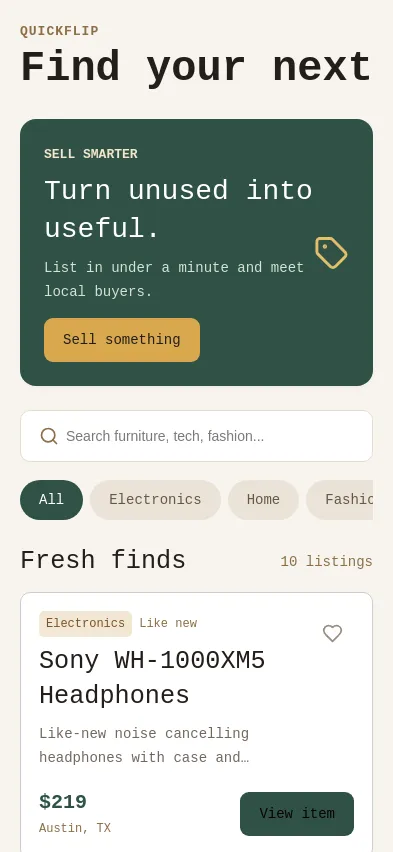 QuickFlip Marketplace