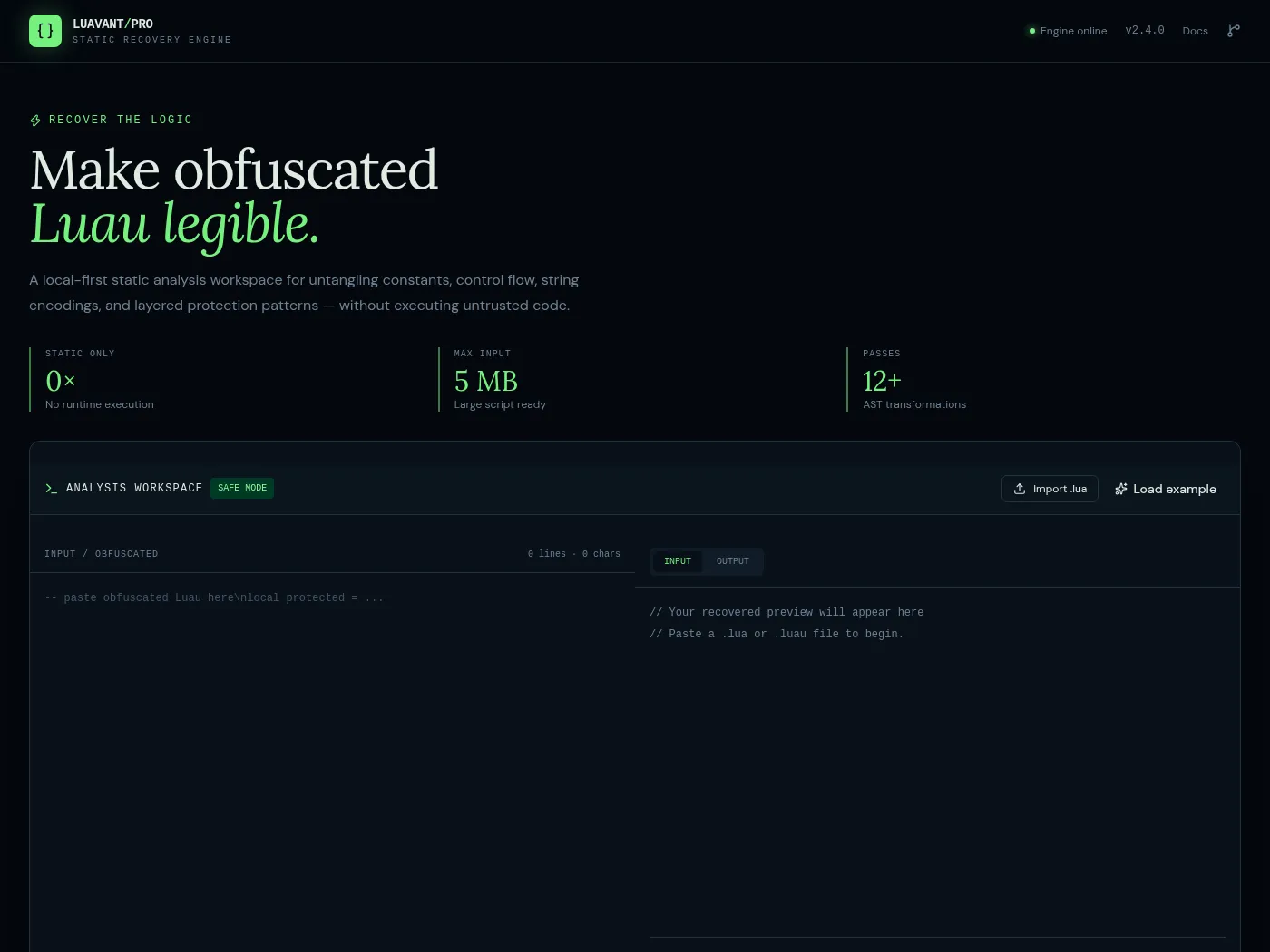 Luau Deobfuscator Pro